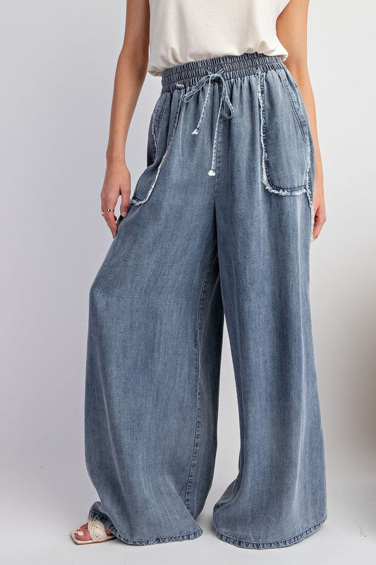 Truth Is Curvy Washed Chambray Loose Pants – Dotsy's Boutique
