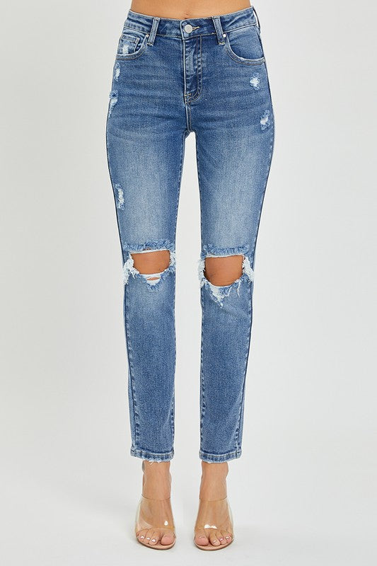 Risen High Rise Distressed Skinny Jeans – Dotsy's Boutique